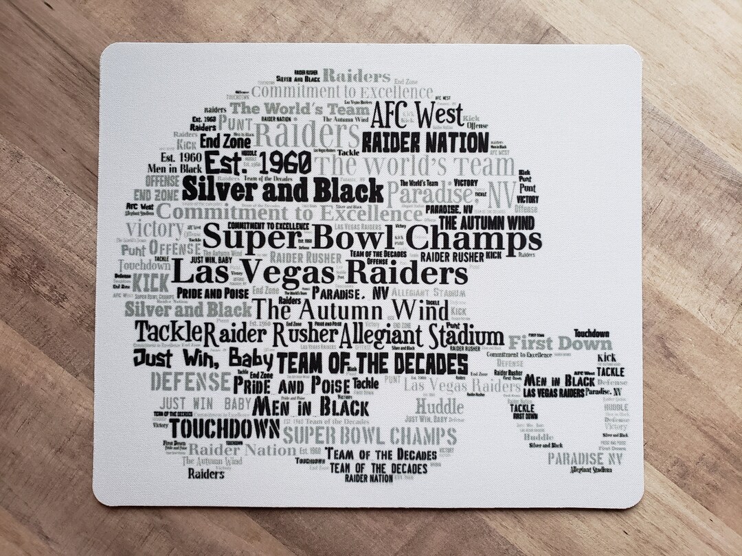 Las Vegas Raiders Mouse Pad All NFL Teams Available - Etsy