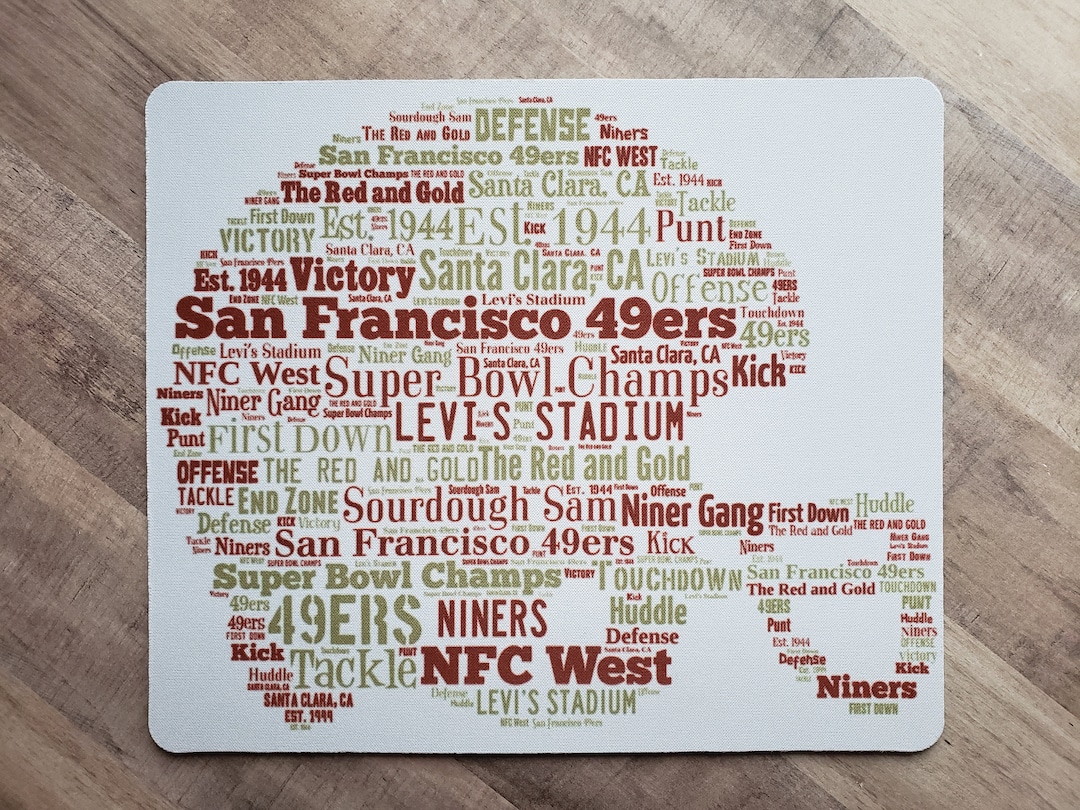 San Francisco 49ers Mouse Pad - All NFL Teams Available - Etsy