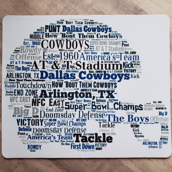 Dallas Cowboys Mouse Pad - Etsy