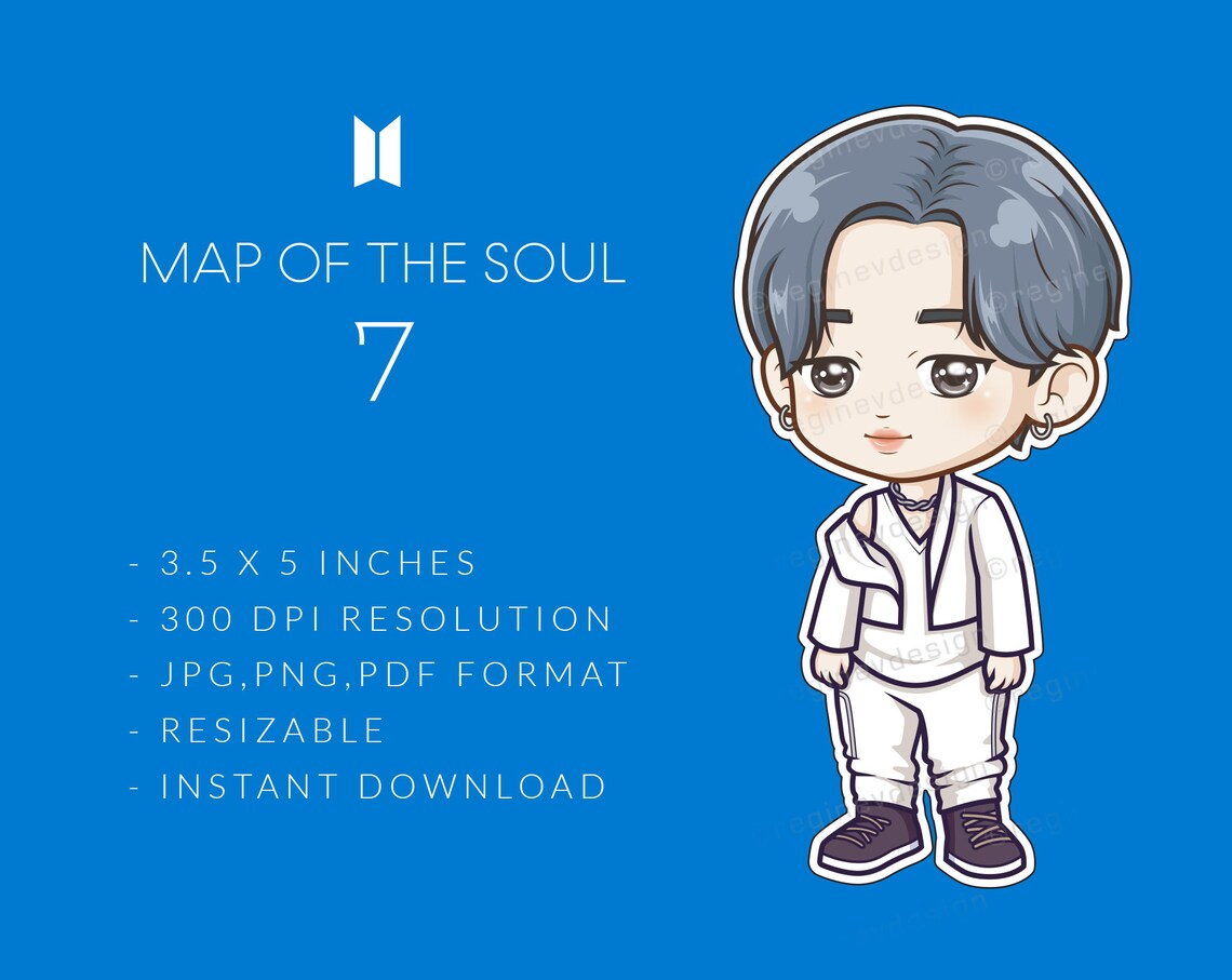 Buy BTS Jimin Chibi, Kawaii, Cartoon, Clipart, K-pop, Park Jimin, Rm ...