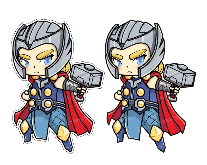 Thor Clipart Thor Sticker Ragnarok Avengers Marvel - Etsy Australia