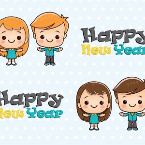 New Year Clipart, Vector, New Year's Eve, Christmas, Balloon, Party ...