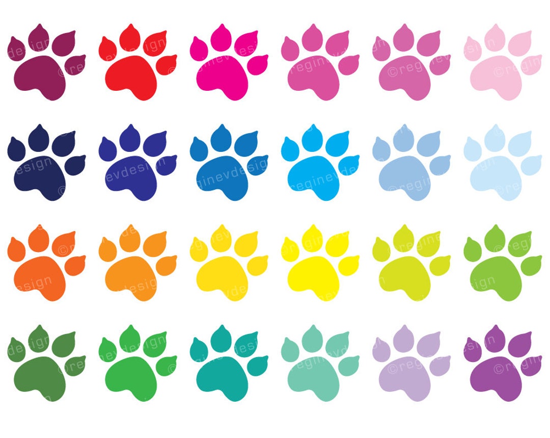 Cat Paw Print Clipart, Cat Paws, Paw Print, Kitten Paws, Vector ...