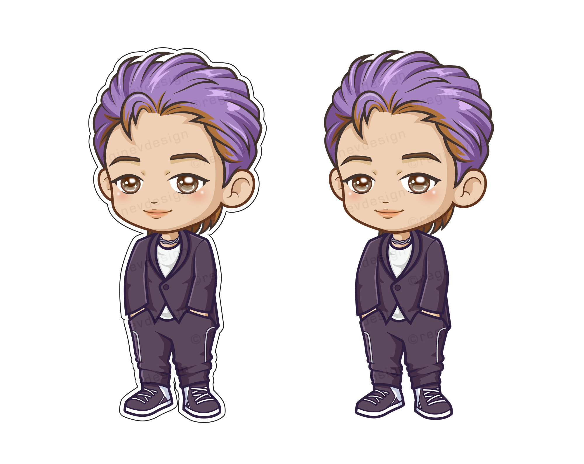 BTS RM Chibi, Kawaii, Dibujos animados, Clipart, K-pop, Kim Nam-joon ...