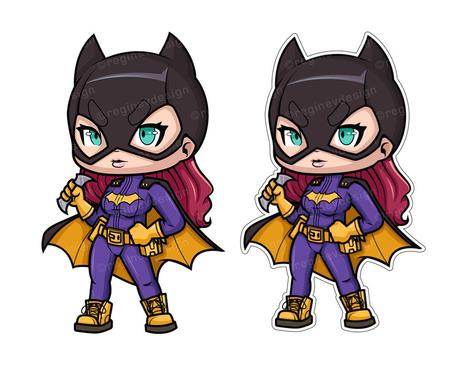 Bat Girl Clipart, Sticker, DC Characters, Marvel, Superhero ...