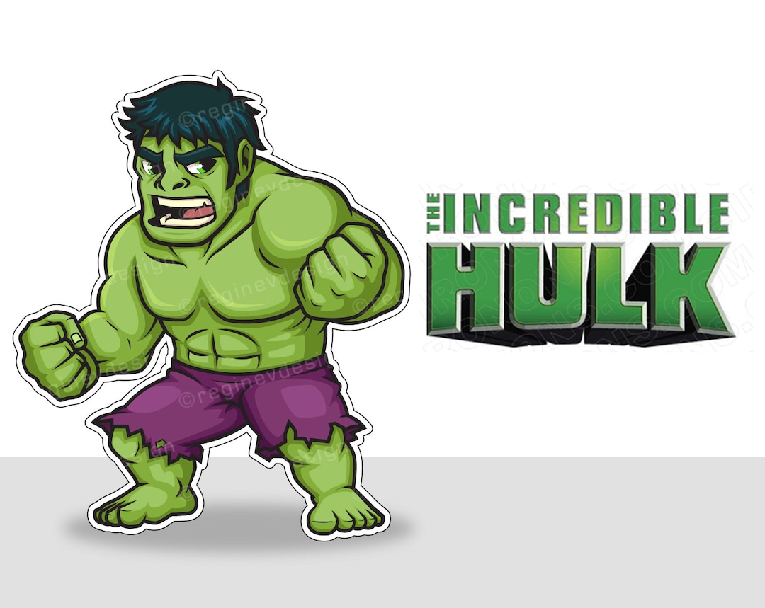 The Hulk - Clipart, Sticker, Avengers, Marvel, Superhero, Illustration ...