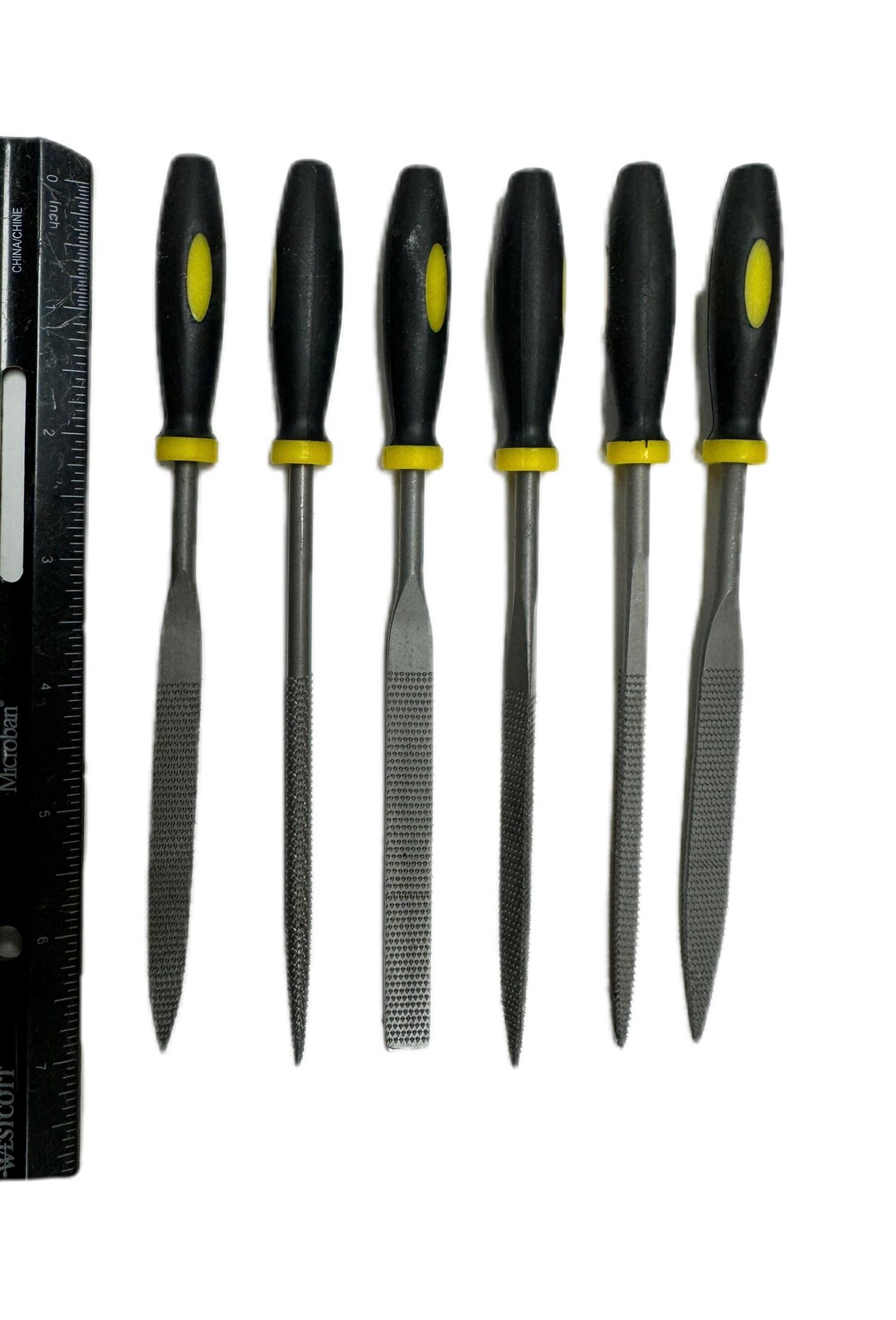 Carving Rasp Set of 6pc -7" Length Carving File Rasp- Handled 1 Side ...