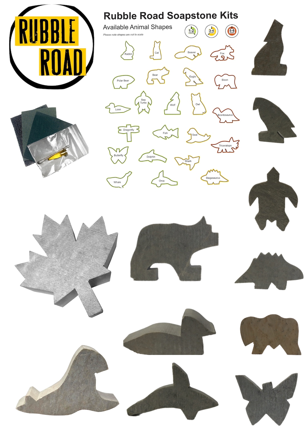 Soapstone Carving Kit: 30pc Animal Shapes, DIY Craft Project - Etsy
