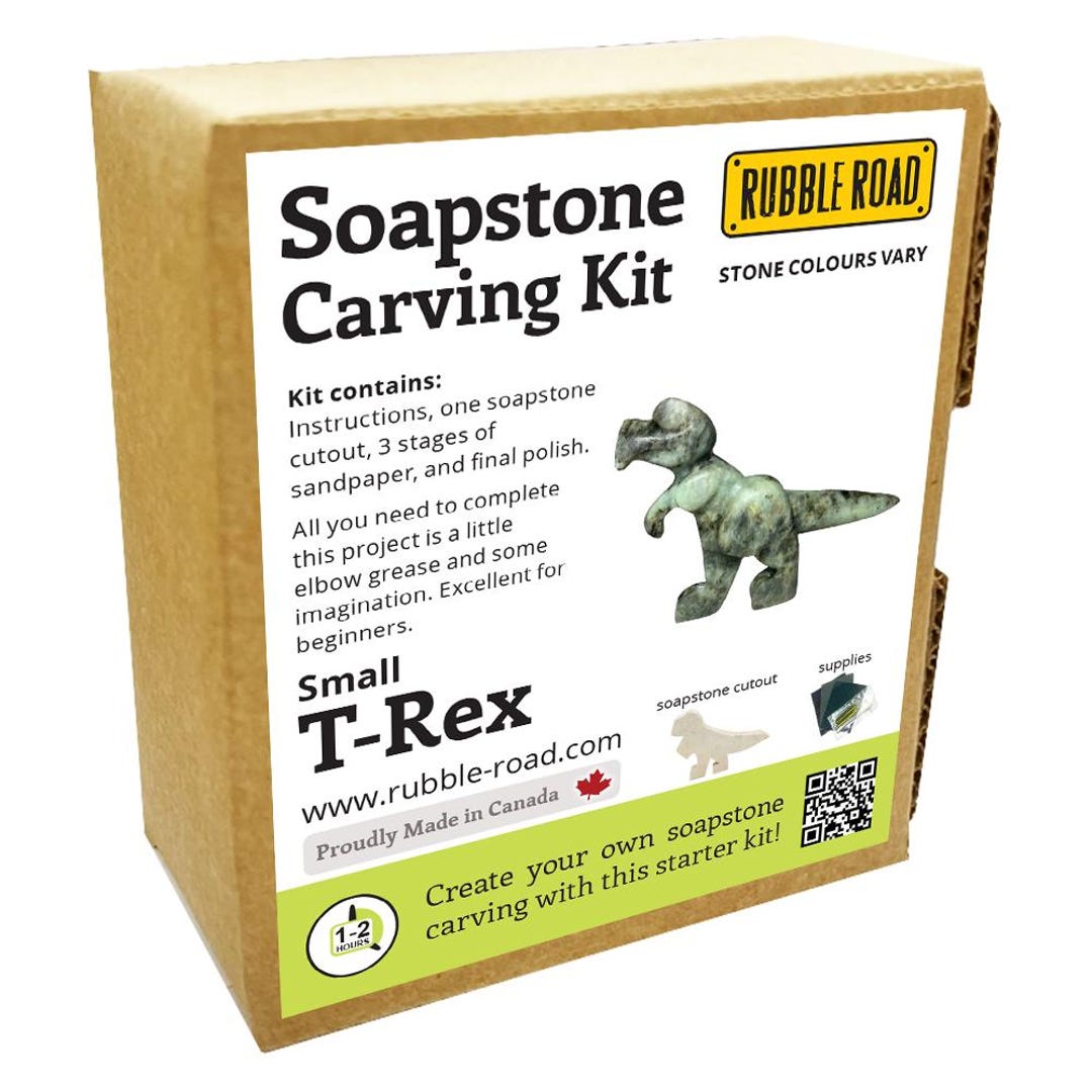 T-rex Soapstone Carving Kit: Kids & Adult DIY Craft - Etsy