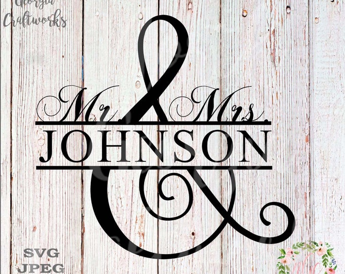Wedding Svg Files for Cricut Marriage Svg Love Last Name Svg - Etsy