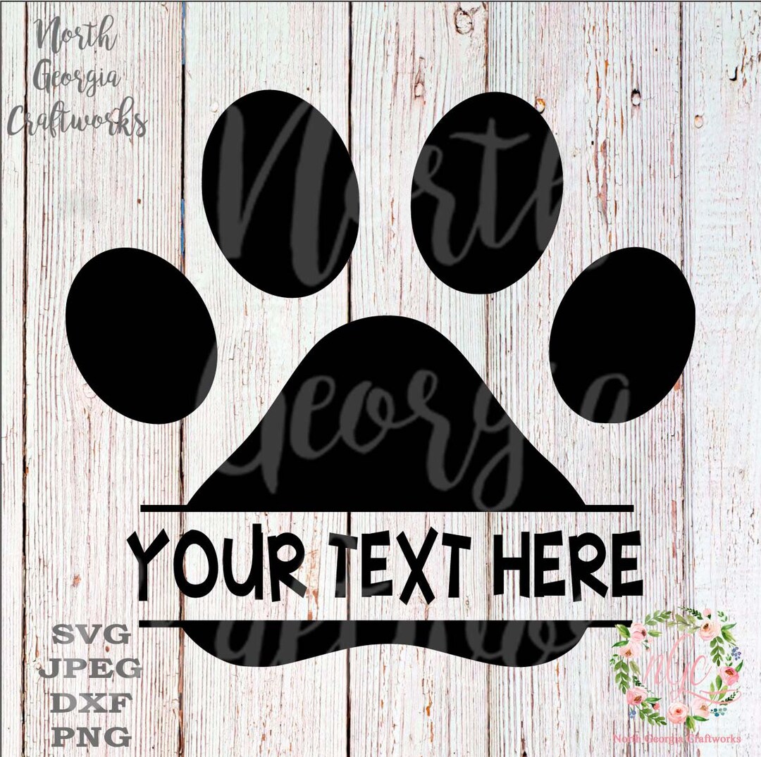 Paw Print Svg Pet Mom Split Design Svg Dog Cat Lover Svg Designs Cut ...