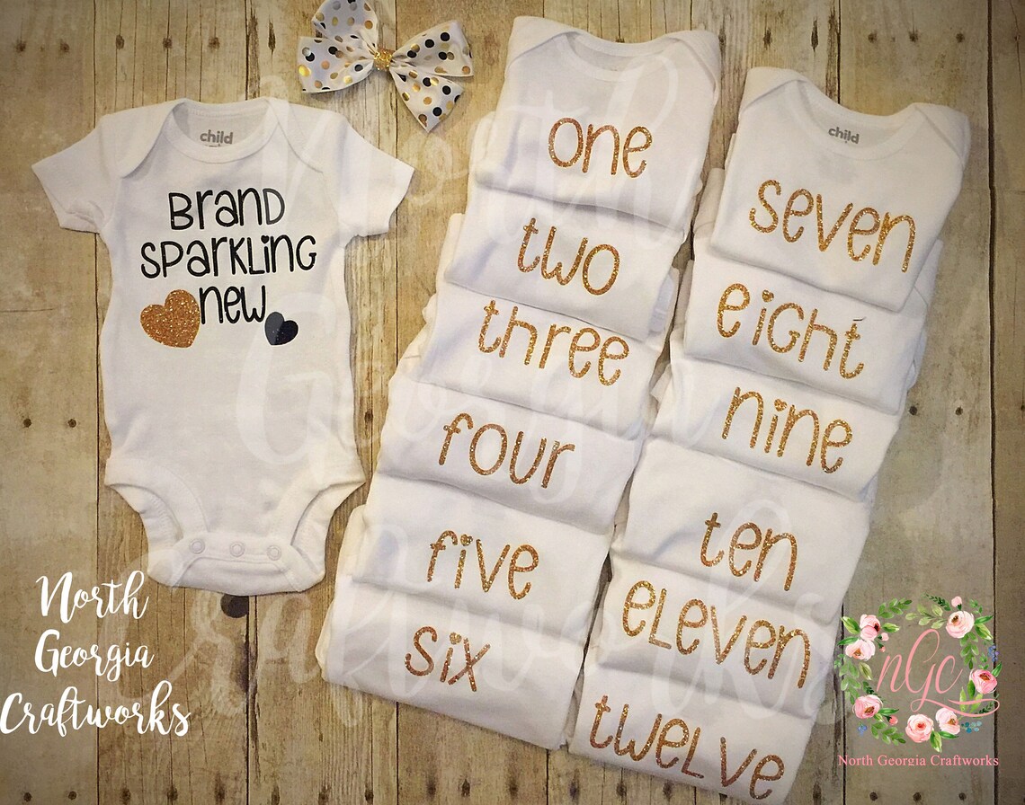 Milestone Monthly Set Newborn Coming Home Outfit Brand - Etsy