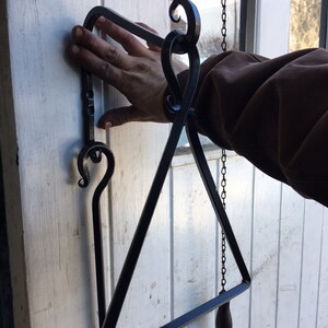Hand Forged Dinner Bell Square Iron Blacksmith Made Dinner Triangle ...
