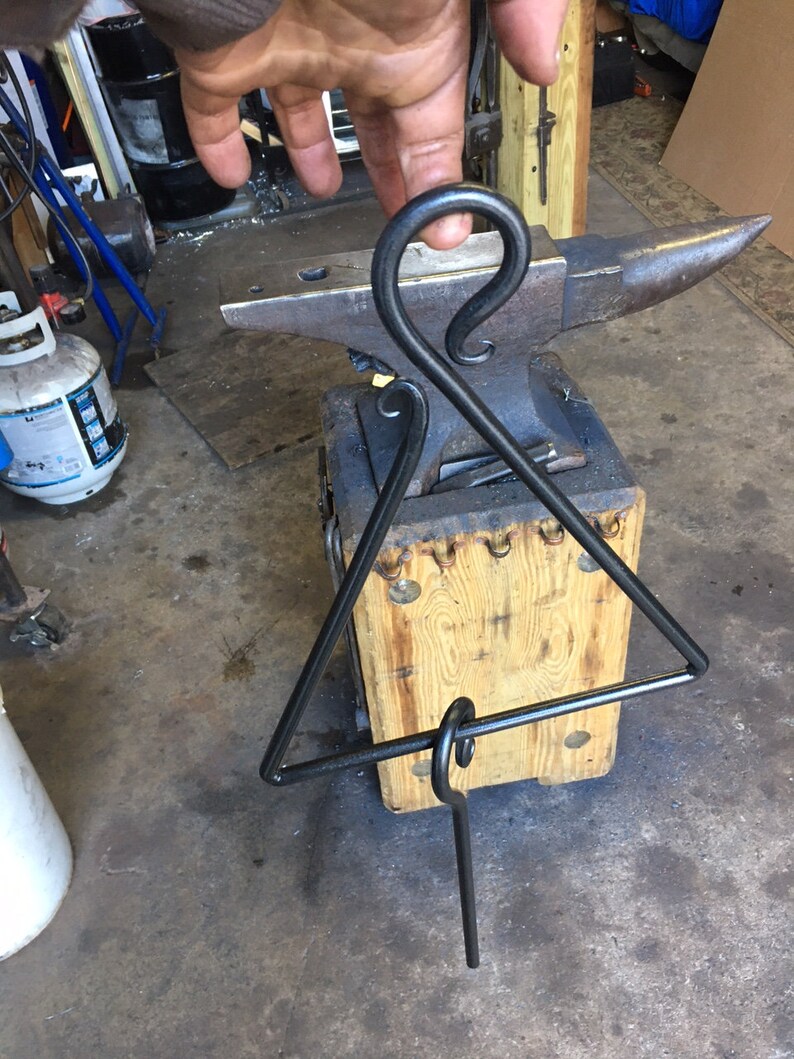 Hand Forged Dinner Bell Square Iron Blacksmith Made Dinner - Etsy