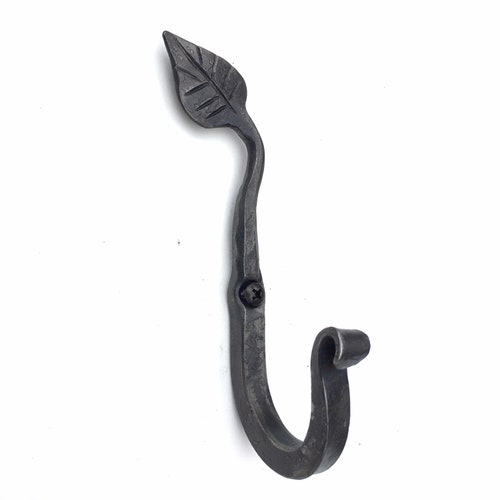 Leaf Hook Blacksmith Hand Forged Coat Hook - Etsy