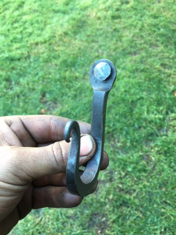 Hand Forged Iron Hook Rustic Wall Decor for Farmhouse or - Etsy