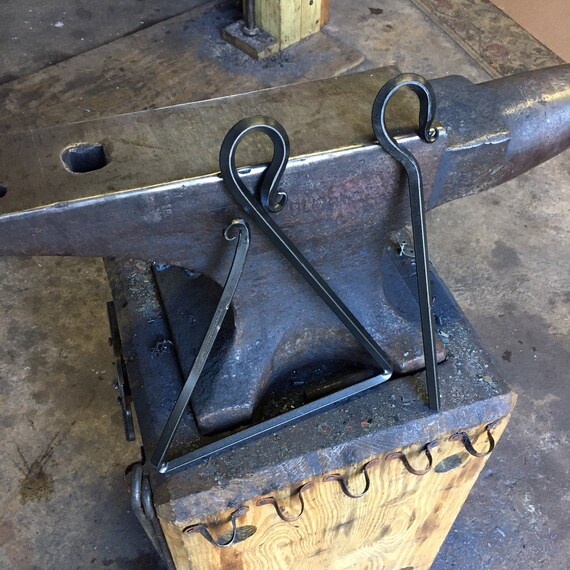 Hand Forged Dinner Bell Square Iron Blacksmith Made Dinner - Etsy