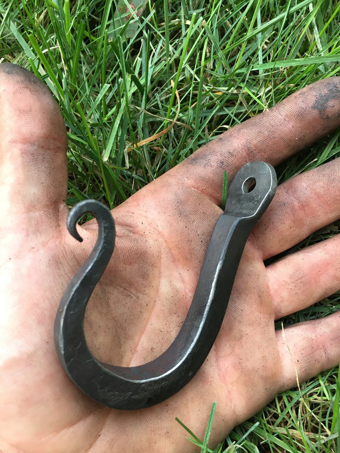 Hand Forged Iron Hook Rustic Wall Decor for Farmhouse or - Etsy