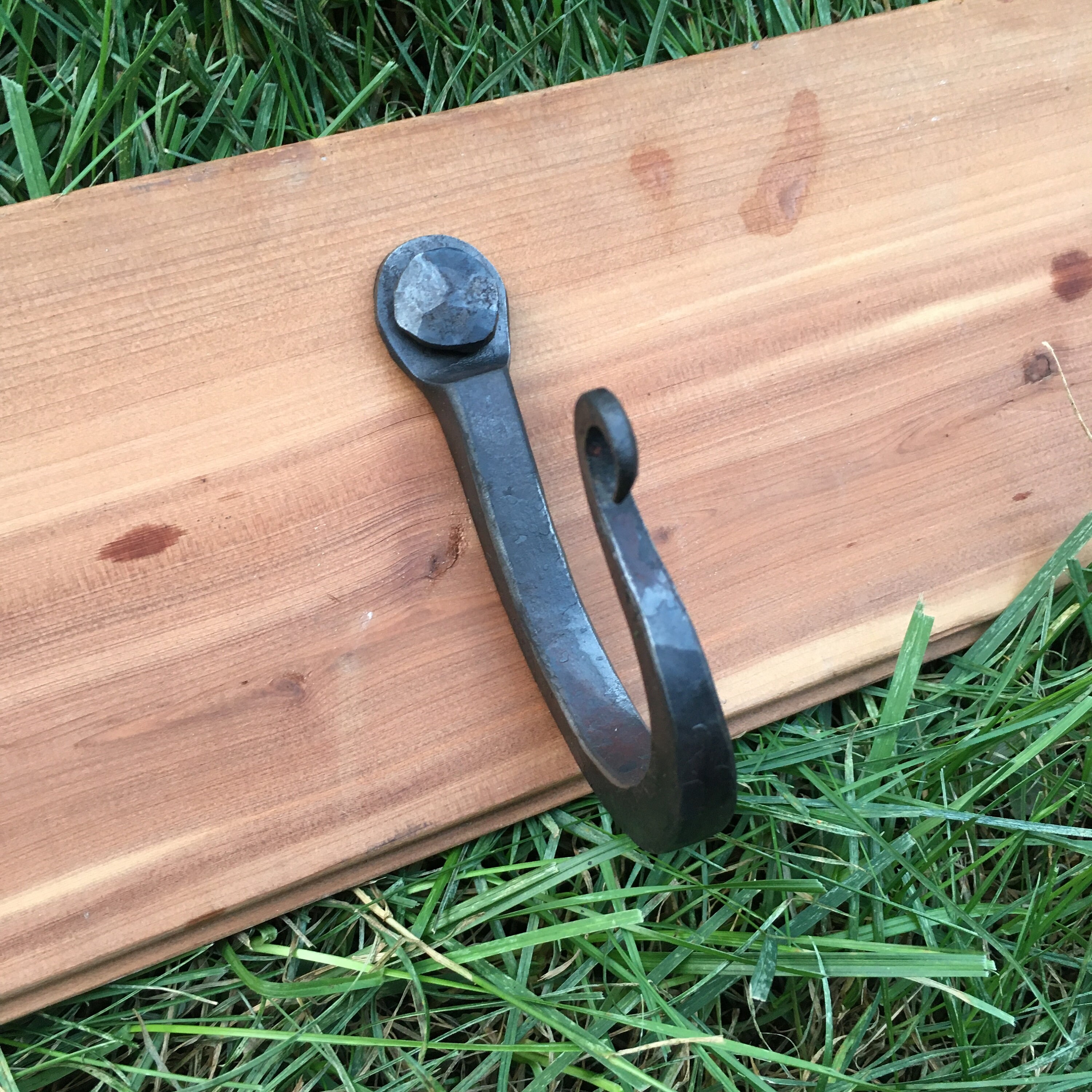 Hand Forged Iron Hook Rustic Wall Decor for Farmhouse or - Etsy