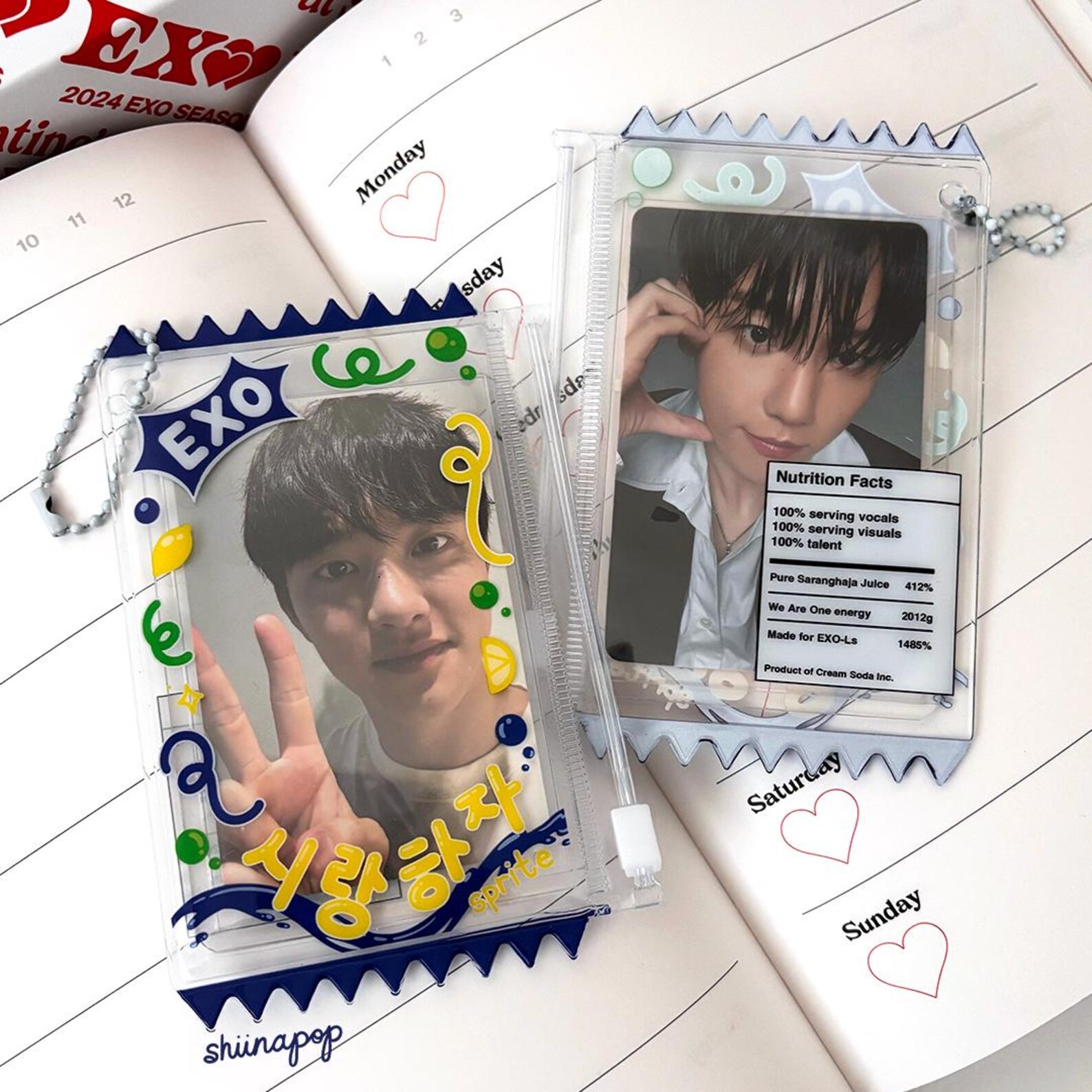 EXO Saranghaja Sprite Mini-pouch | EXO Photocard Holder - Etsy