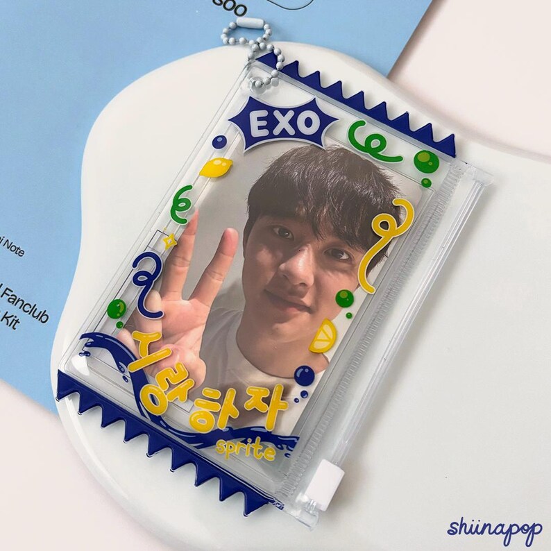 EXO Saranghaja Sprite Mini-pouch | EXO Photocard Holder - Etsy