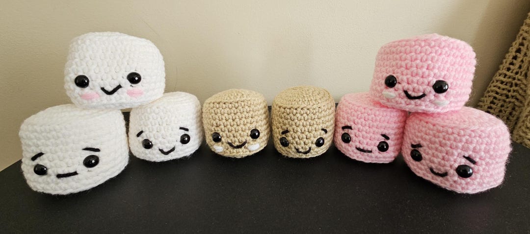 New Item! Marshmallow Squishy, Handmade Marshmallow Plushie Stress ...