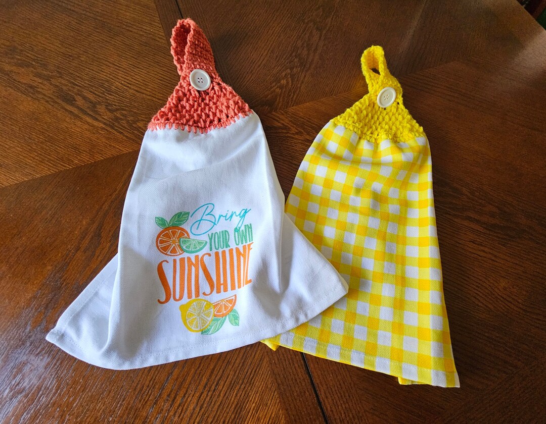 New Items! Hanging Kitchen Towels, Bring Your Own Sunshine, Yellow ...