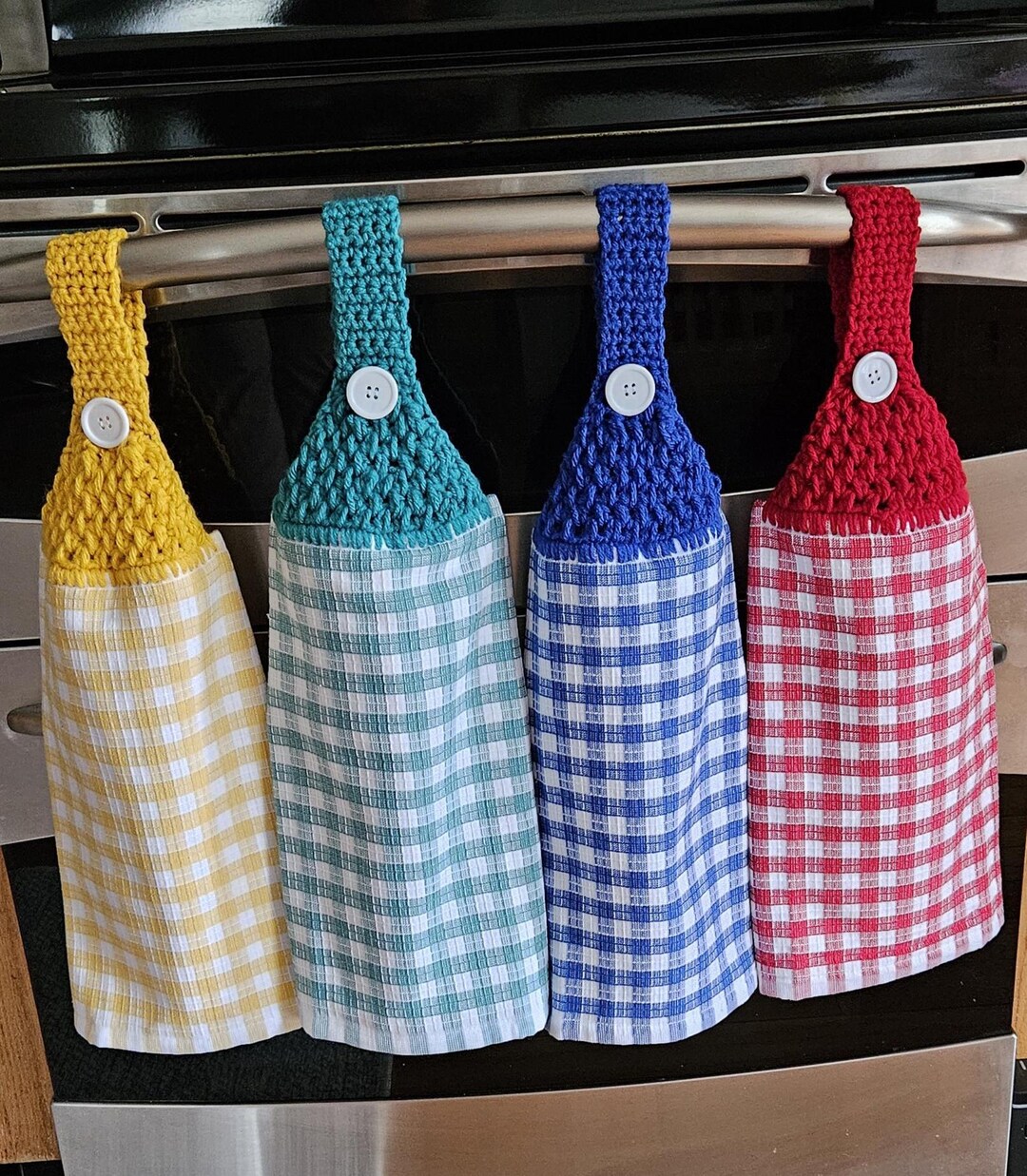 New Item! Hanging Kitchen Towel, Hanging Towel Topper Sale! Checkered ...