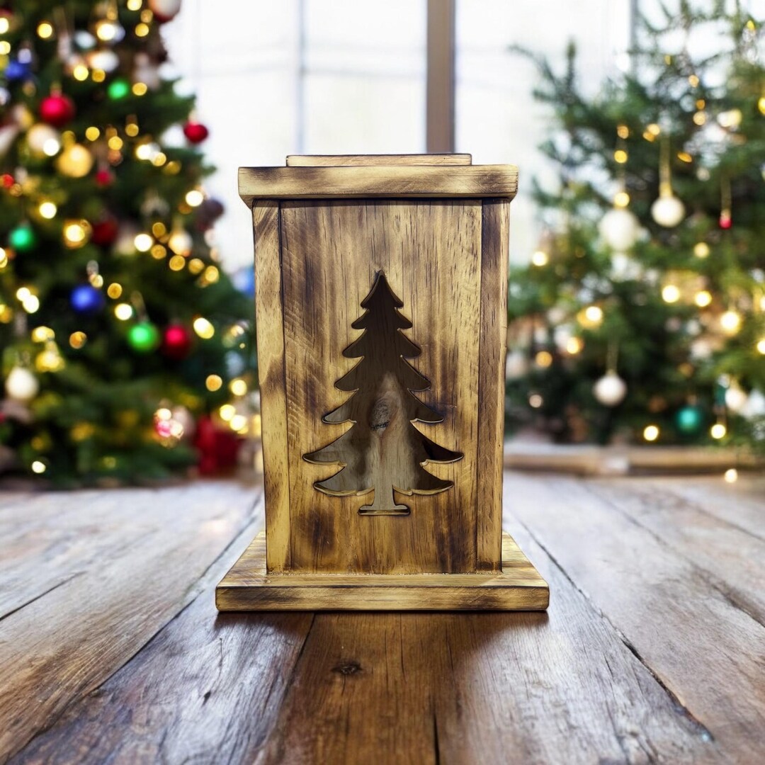 Wooden Christmas Lighted Boxes - Etsy