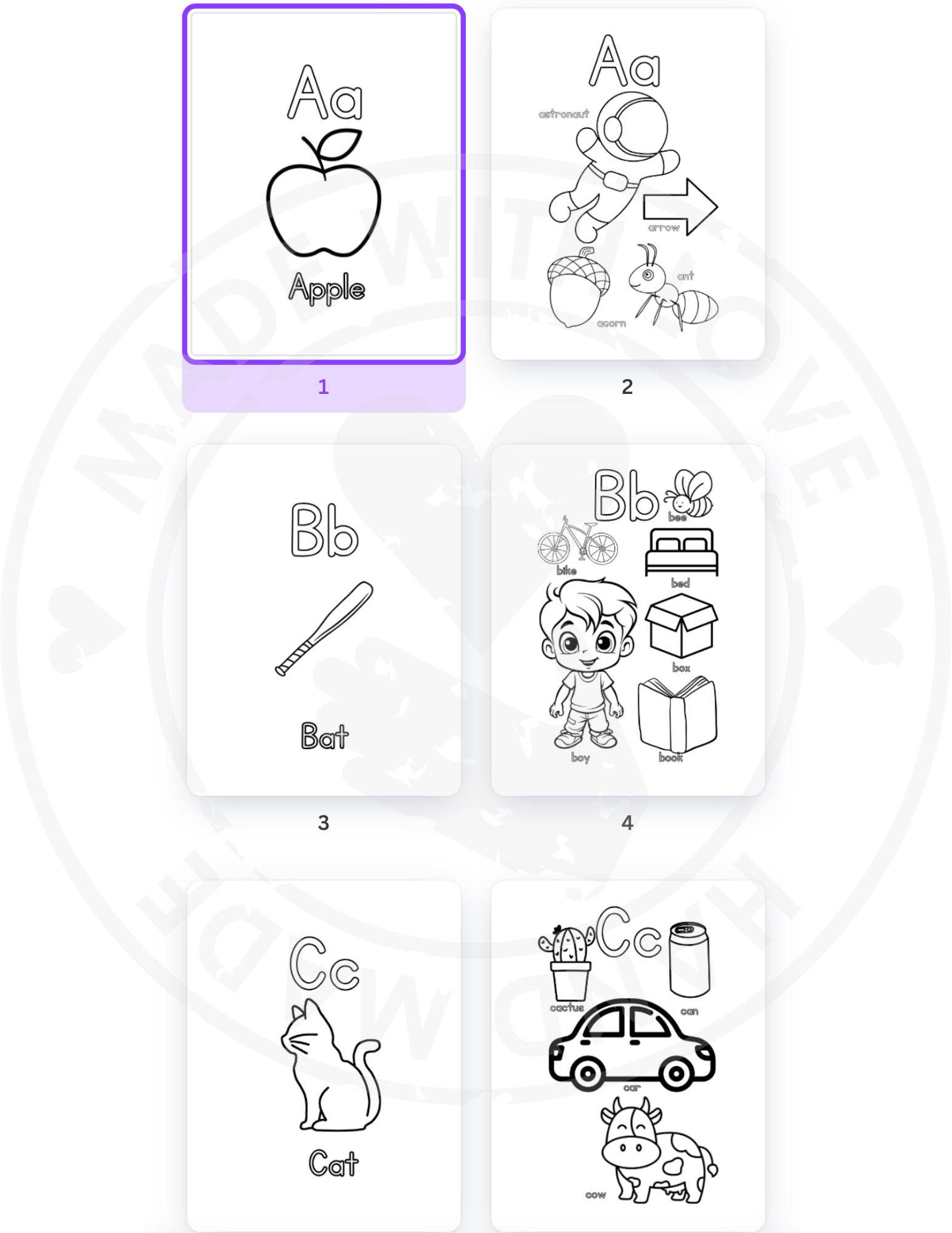 FUN Foundations Alphabet Coloring Book for Kids 50 Pages of Letter ...