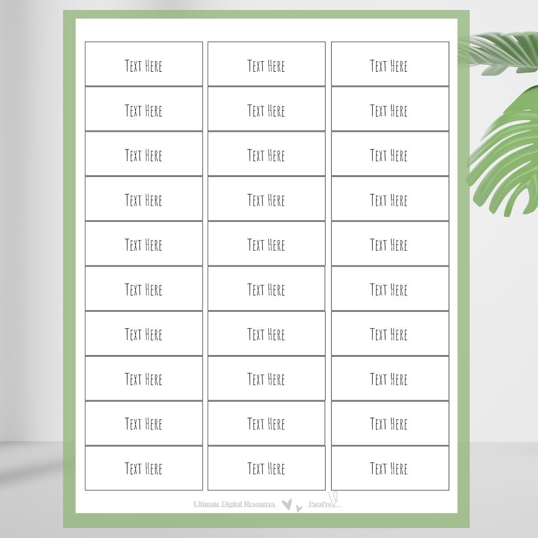 Editable Avery 5160 Label Templates | Teacher Name Tags & Classroom ...