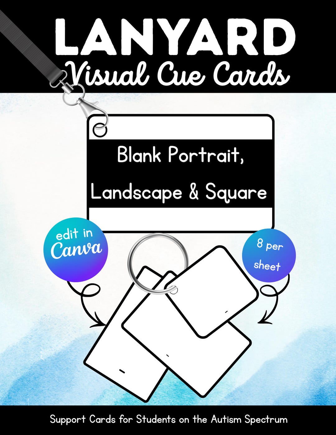 Editable PEC Card Template for Teachers | Canva Lanyard Size Blank ...