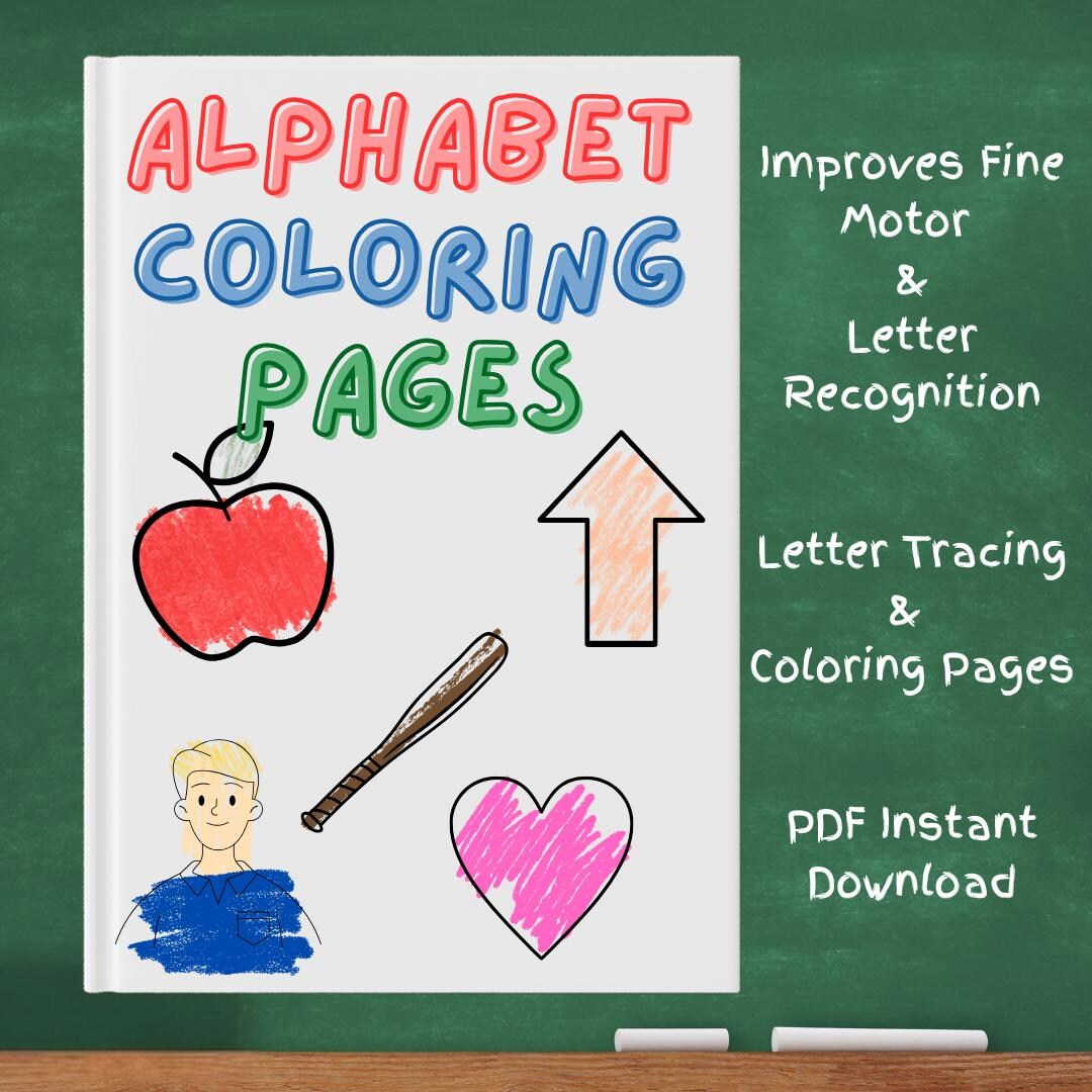 Alphabet Coloring Pages | Letter Recognition, Phonics, Fine Motor ...