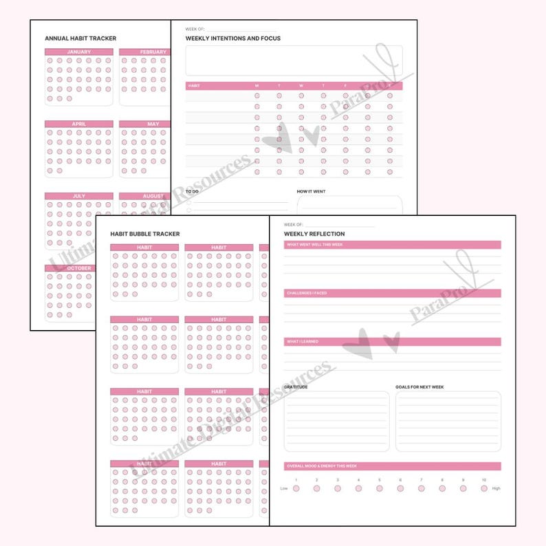 Habit Tracker Canva Template Digital Habit Tracker for Goodnotes ...
