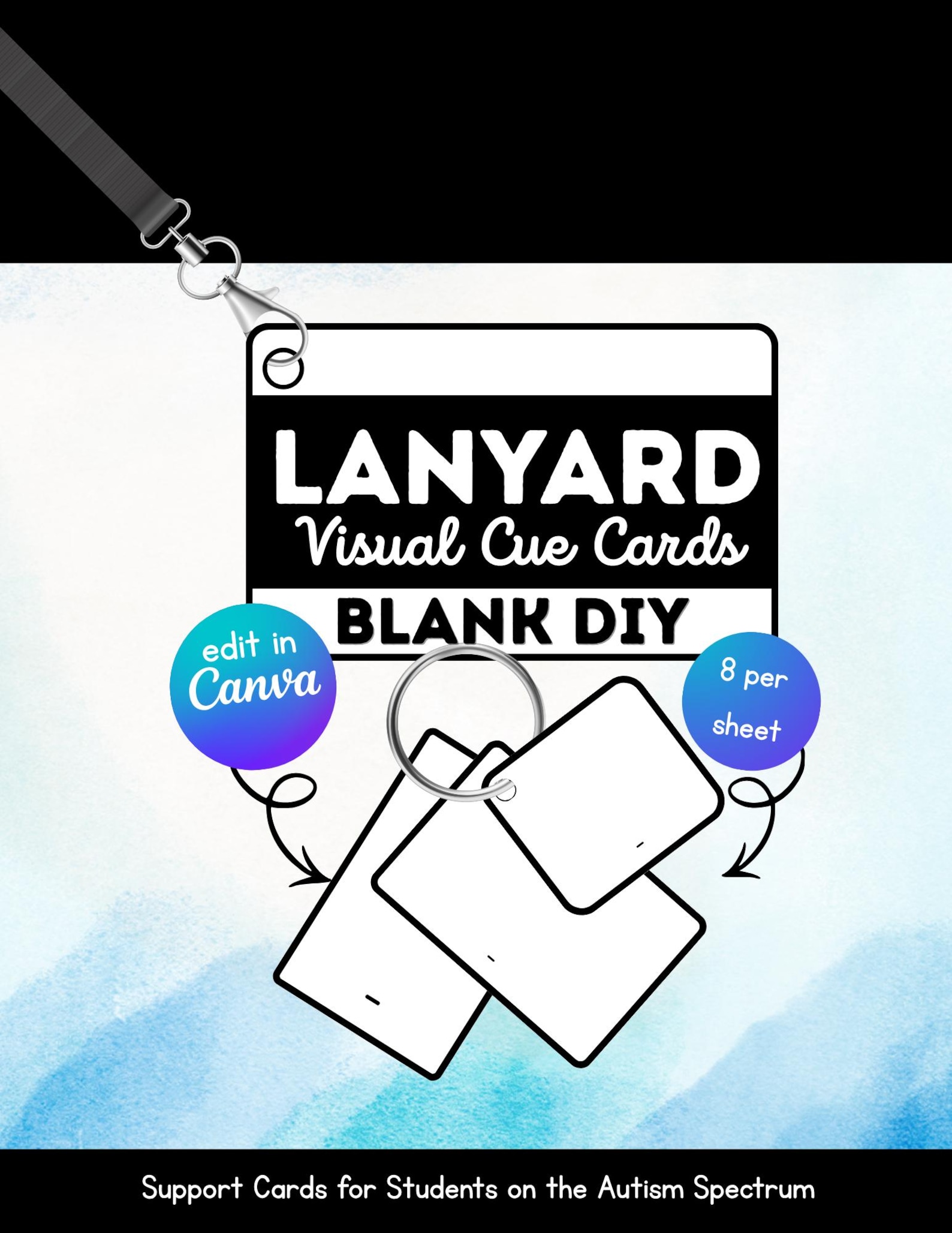 Editable PEC Card Template | Canva Visual Supports | Lanyard Size SPED ...