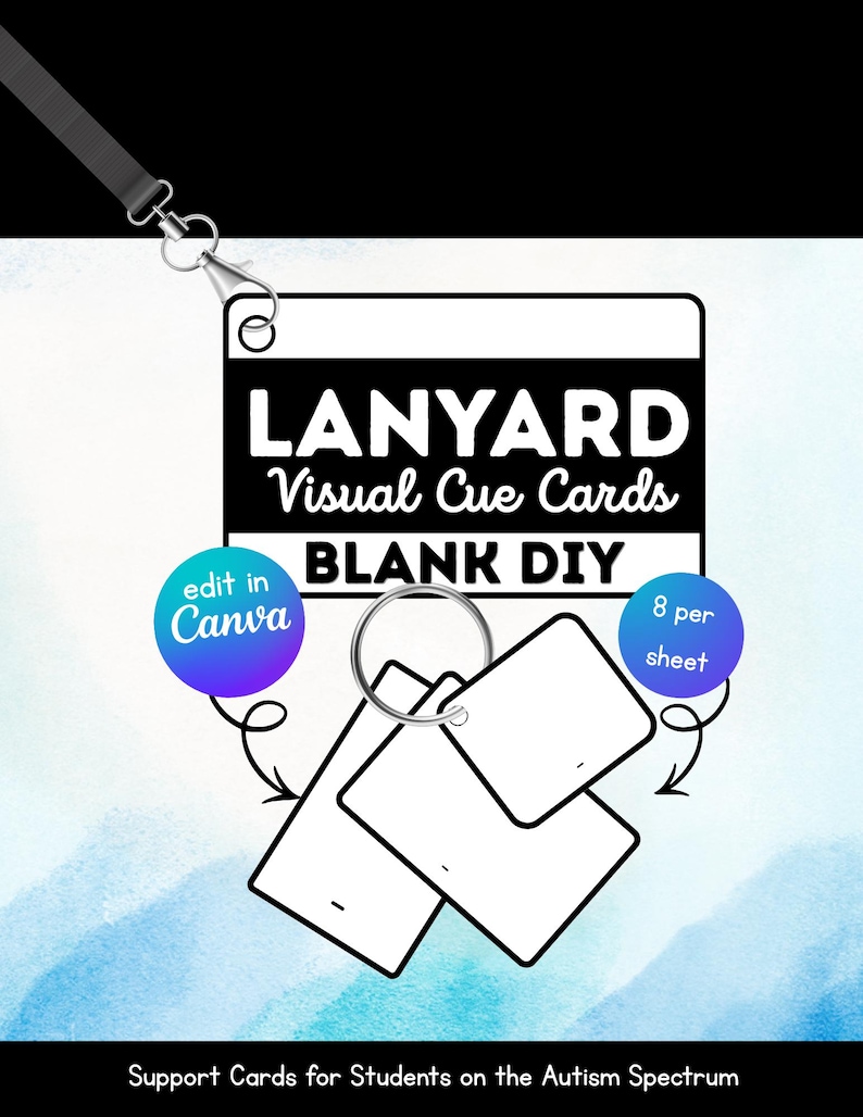 Editable PEC Card Template | Canva Visual Supports | Lanyard Size SPED ...