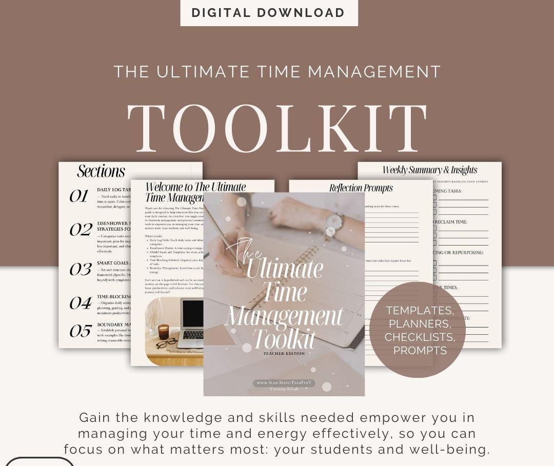 Ultimate Time Management Toolkit for Teachers | SMART Goals, Time ...