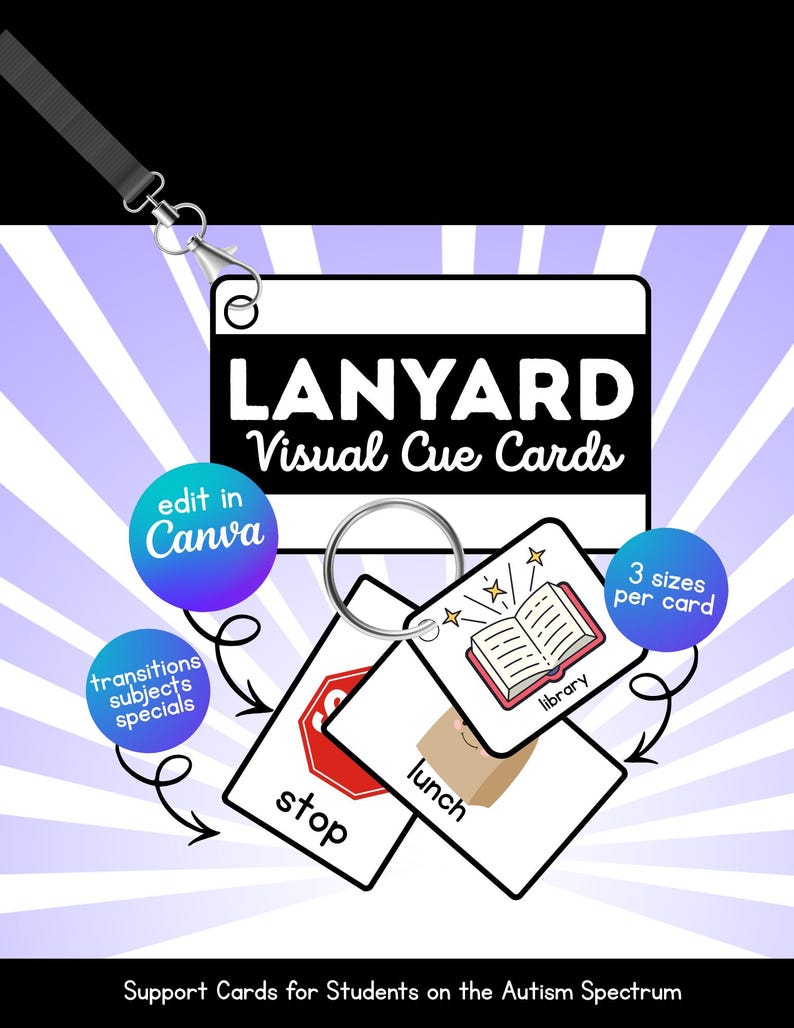 Editable PEC Card Set | Canva Visual Schedule Cards | SPED ...