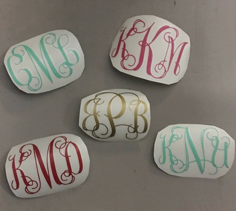 3 Monogram Decal - Etsy