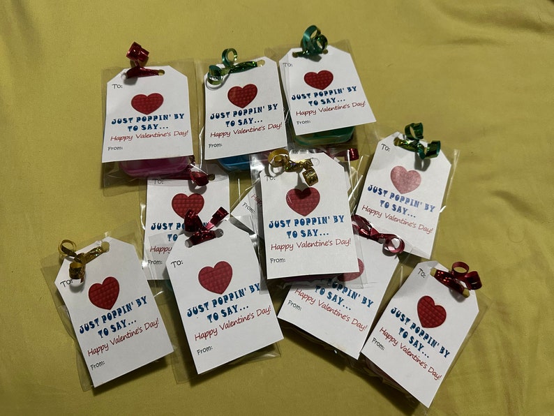 Valentines Day Pop It Cards Gifts / Party Favors / Non Candy Classroom ...