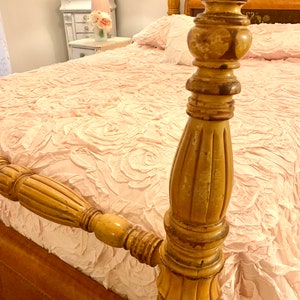 Four Poster Antique Queen Size Waterfall Bed Frame - Etsy
