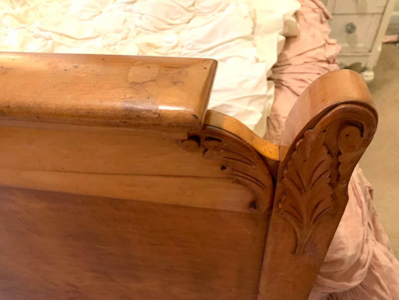 Antique Birds Eye Maple Queen Size Bed Frame French Country - Etsy