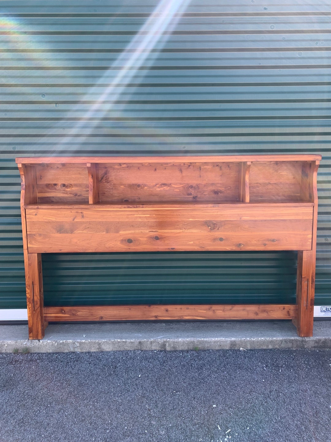 Vintage Full or Queen Size Cedar Bookcase Headboard Rustic Primitive - Etsy