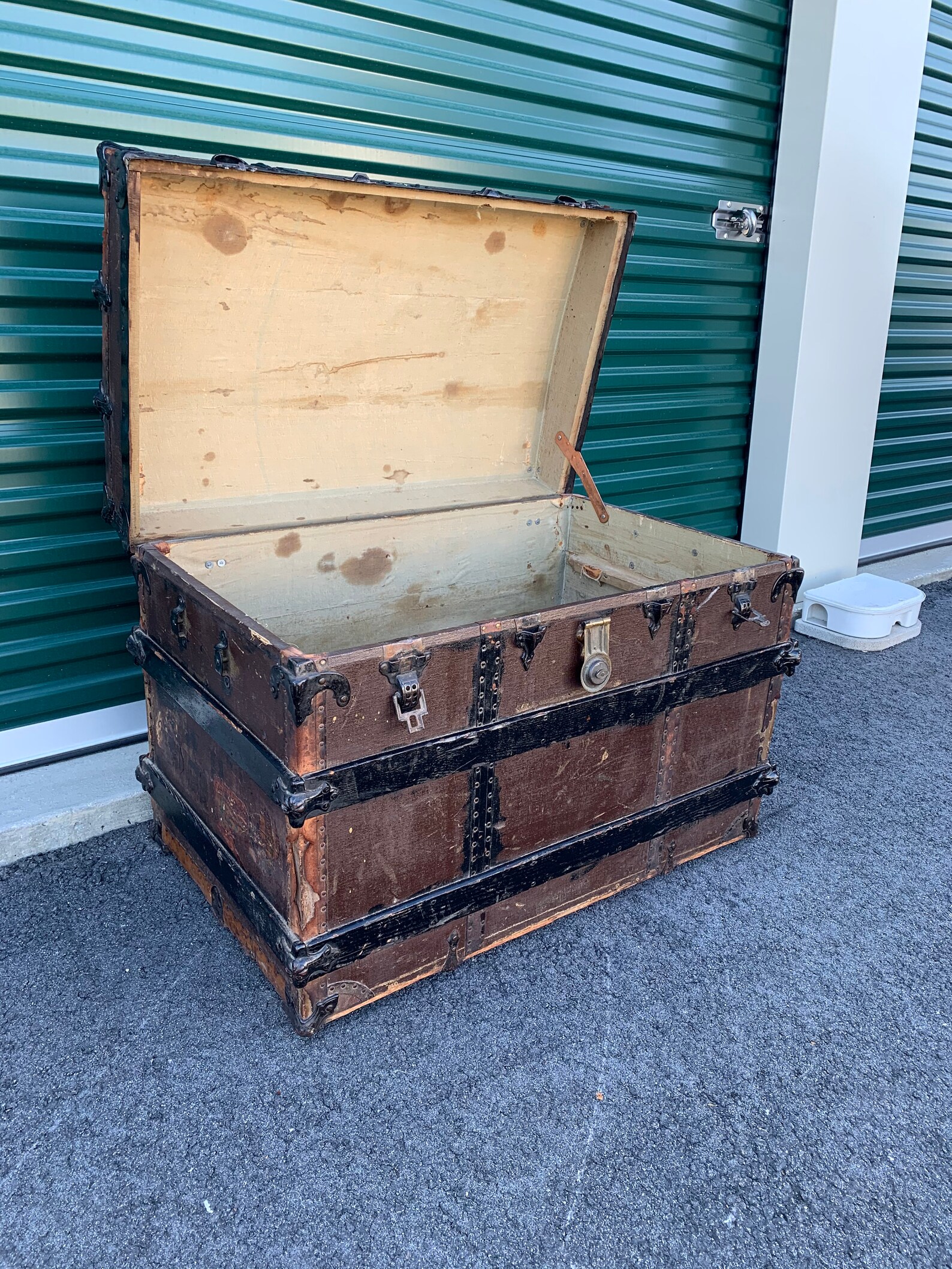 Antique Steamer Trunk Chest Storage Box Coffee Table Circa 1800s - Etsy