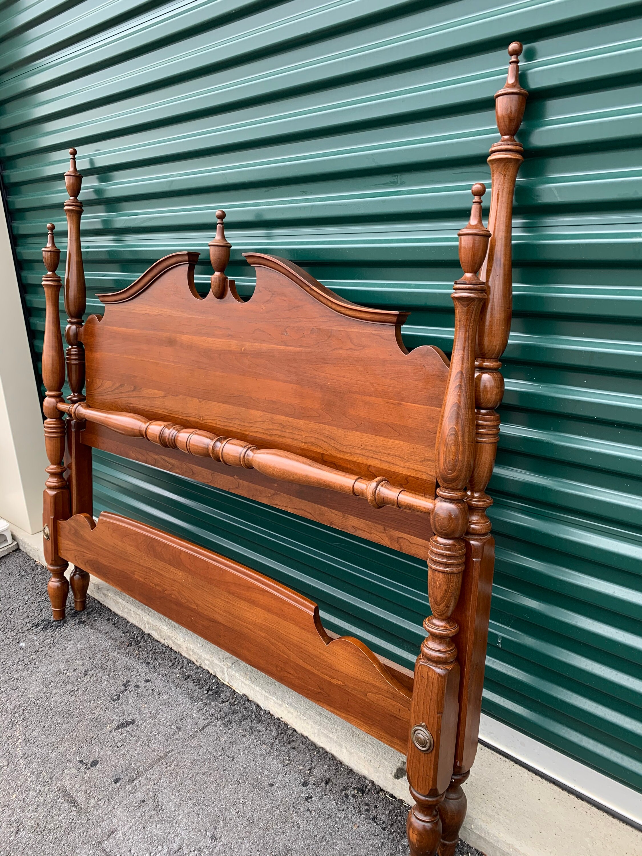 Ethan Allen Sheffield Cherry Full Size Four 4 Poster Bed Frame | Etsy