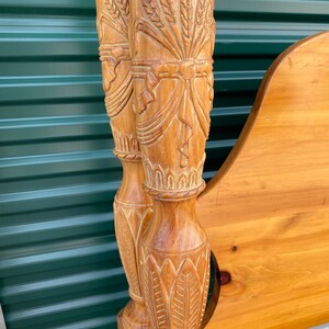 King Size Four 4 Poster British Colonial Rice Bed Frame French Country ...