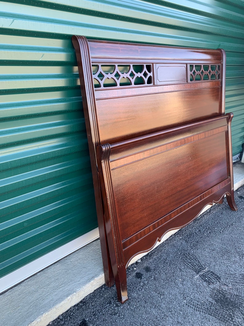 Vintage Twin Size Mahogany Bed Frame 40s 30s - Etsy