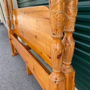 King Size Four 4 Poster British Colonial Rice Bed Frame French Country ...