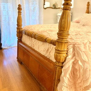 Four Poster Antique Queen Size Waterfall Bed Frame - Etsy