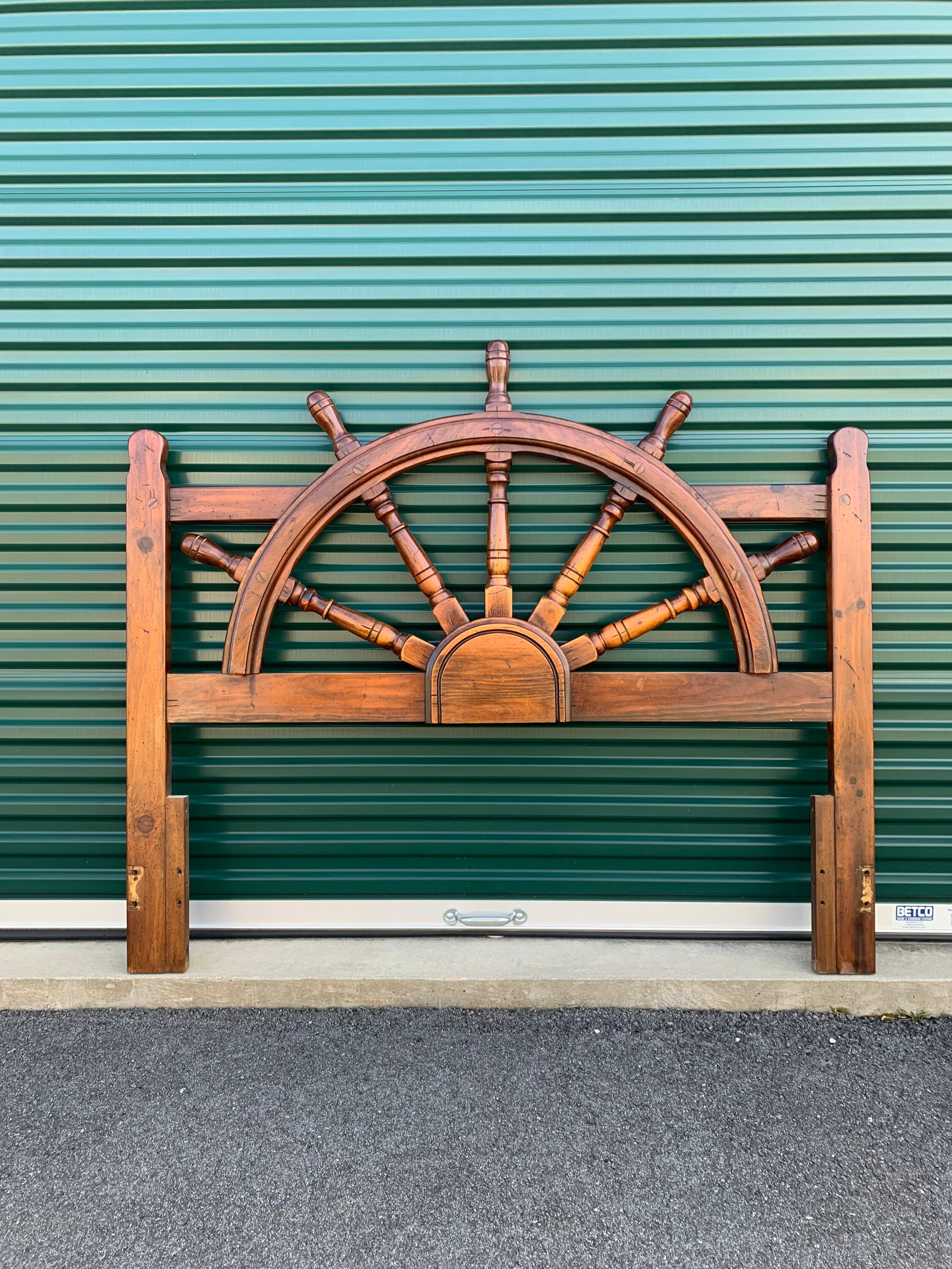 Queen or Full Size Dark Wood Wagon Wheel Ships Wheel Rustic - Etsy